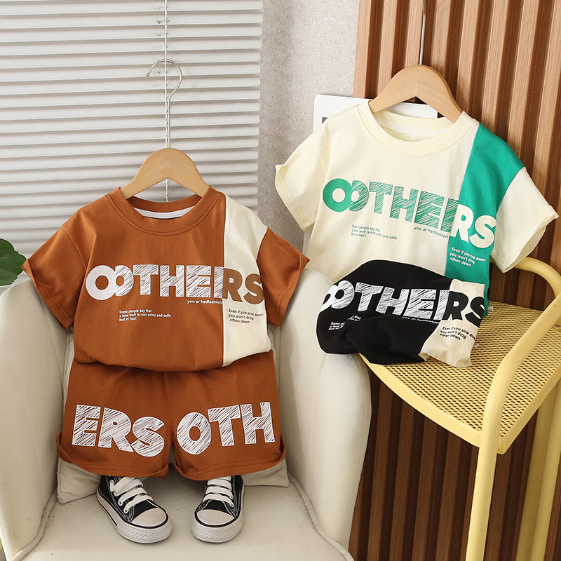 2025春夏子供服 シンプル ゆったり Tシャツ&ショートパンツ 2点セット 男女兼用 3色展開[80~120cm] | 卸売・ 問屋・仕入れの専門サイト【NETSEA】