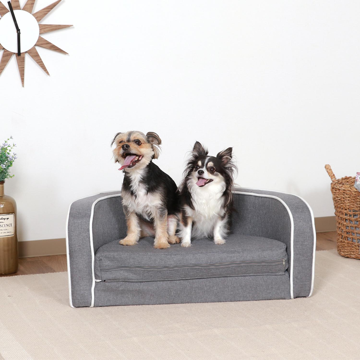 ペットフロアソファ(クッション折り畳み仕様) GY | 卸売・ 問屋・仕入れの専門サイト【NETSEA】