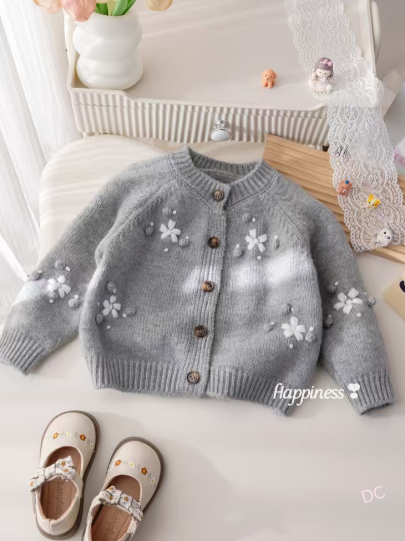 「2025秋冬新作」韓国風 子供服 キッズ 女の子 トップス ニットカーディガン 80cm～140cm DC | 卸売・ 問屋・仕入れの専門サイト【NETSEA】