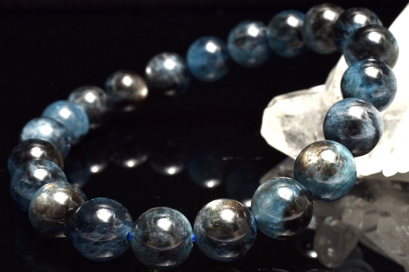 【1点物】南アフリカ産 金属シラー ブラックアクアマリン 9mm ブレスレット _MC519 | 卸売・ 問屋・仕入れの専門サイト【NETSEA】