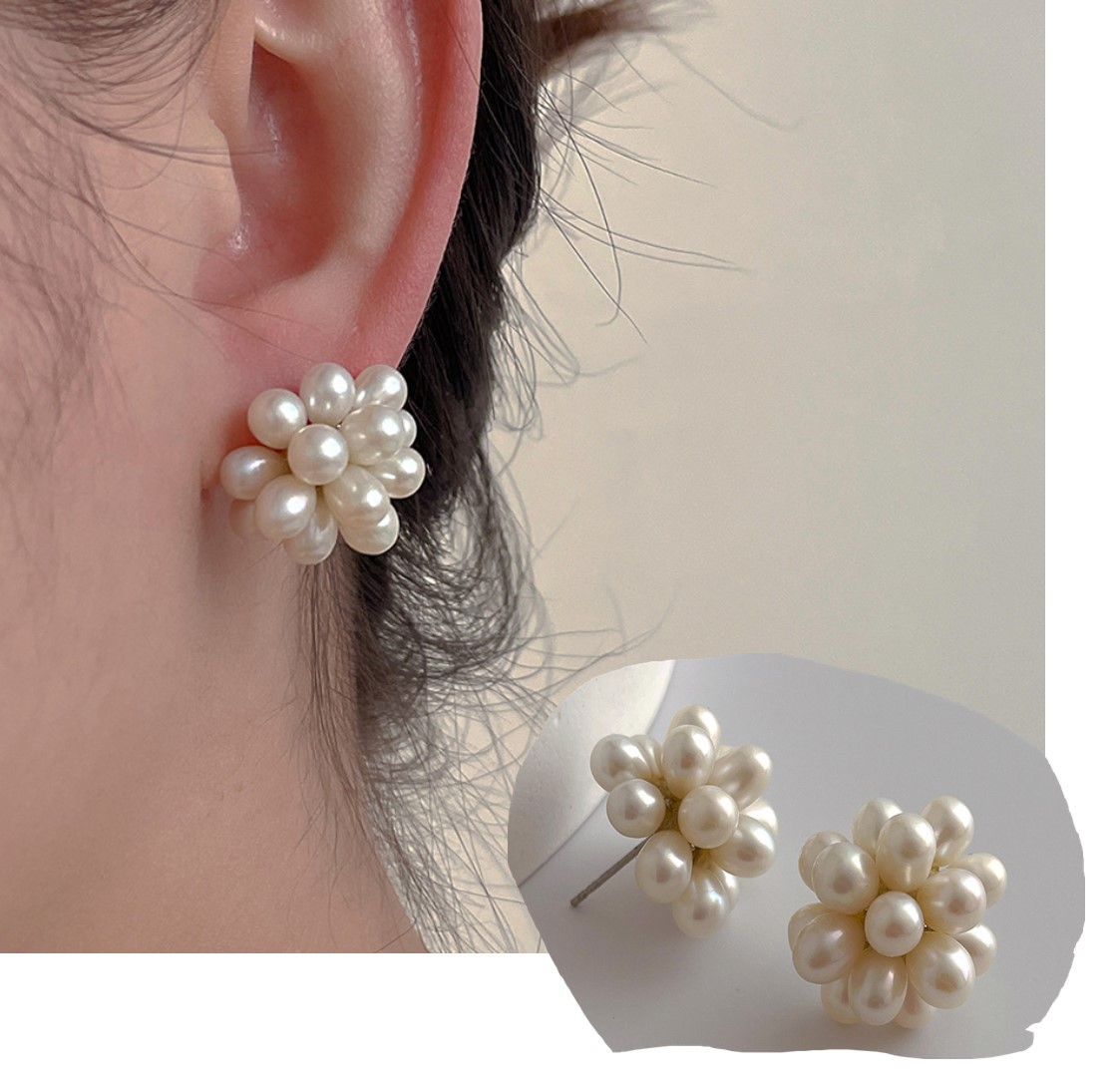 淡水パールポップコーンピアス UP to YOU 問屋・仕入れ・卸・卸売の専門【仕入れならNETSEA】