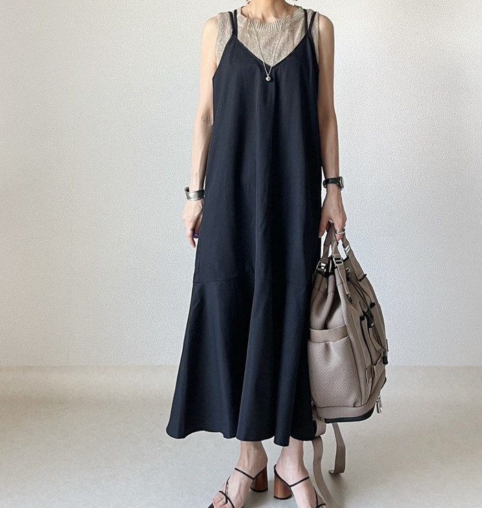 2023年夏INS カジュアル ゆったり ノースリーブ キャミソールワンピース | 卸売・ 問屋・仕入れの専門サイト【NETSEA】