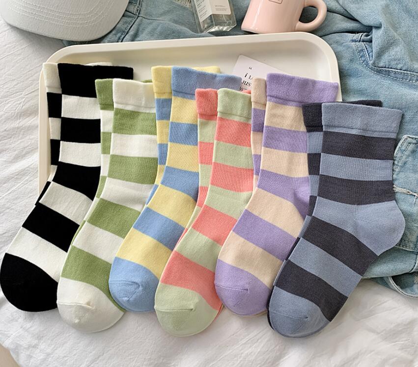 【☆新作☆綿☆】ソックス・レディース向け・日系・ストッキング・縞柄・超人気 株式会社 aiya 問屋・仕入れ・卸・卸売の専門【仕入れならNETSEA】