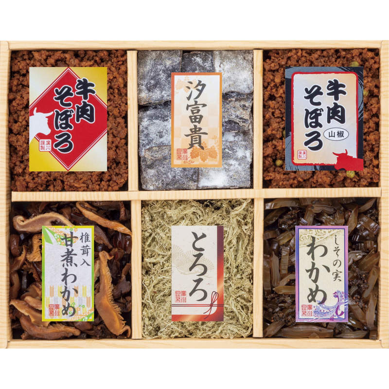 廣川昆布 万味豊秀 佃煮6品詰合せ（BM-20） 201-23 株式会社 白菊 問屋・仕入れ・卸・卸売の専門【仕入れならNETSEA】