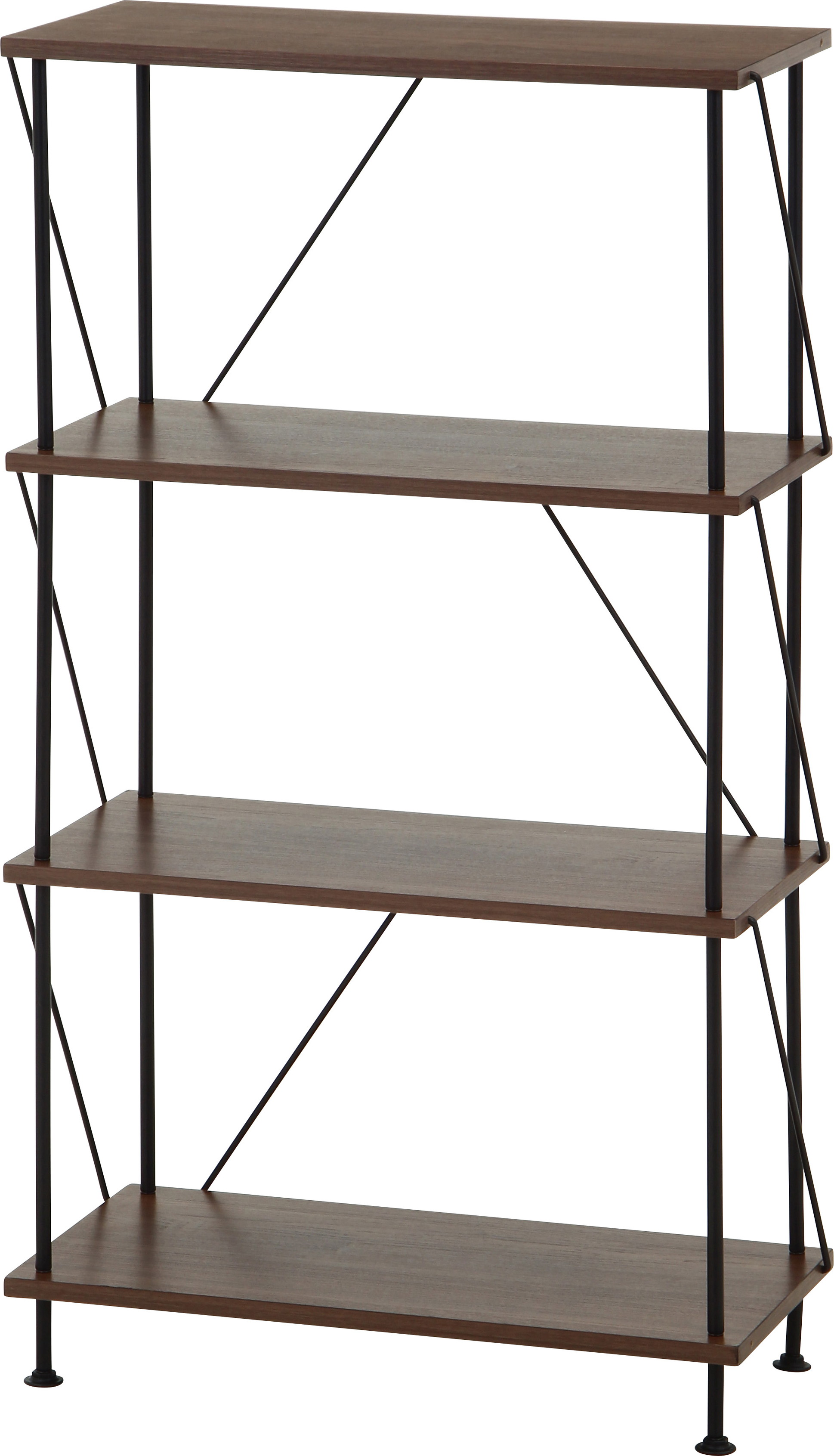 EZBOツイストロック オープンラック4段 ミディアムブラウン 不二貿易株式会社 問屋・仕入れ・卸・卸売の専門【仕入れならNETSEA】