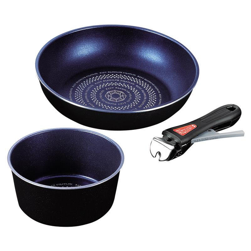 ルクスパン ブルーダイヤモンドコートIH対応クックウェア3点セット HB-2443 HAMANO 問屋・仕入れ・卸・卸売の専門【仕入れなら ...