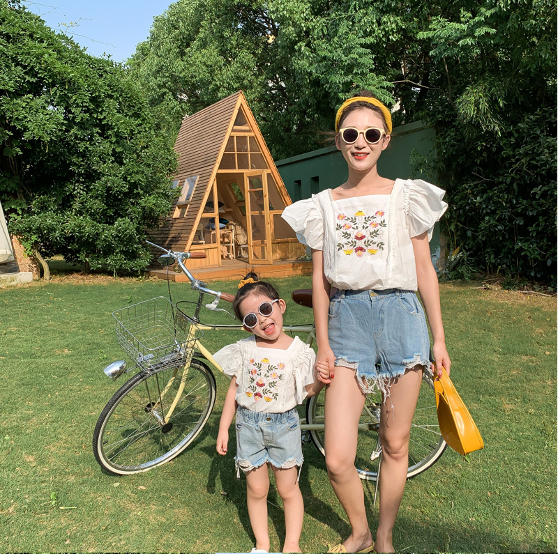 2024新作 韓国子供服 親子 女の子 半袖 トップス 90-140cm 個人事業主 Light of the sea 問屋・仕入れ・卸・卸売の専門【仕入れならNETSEA】