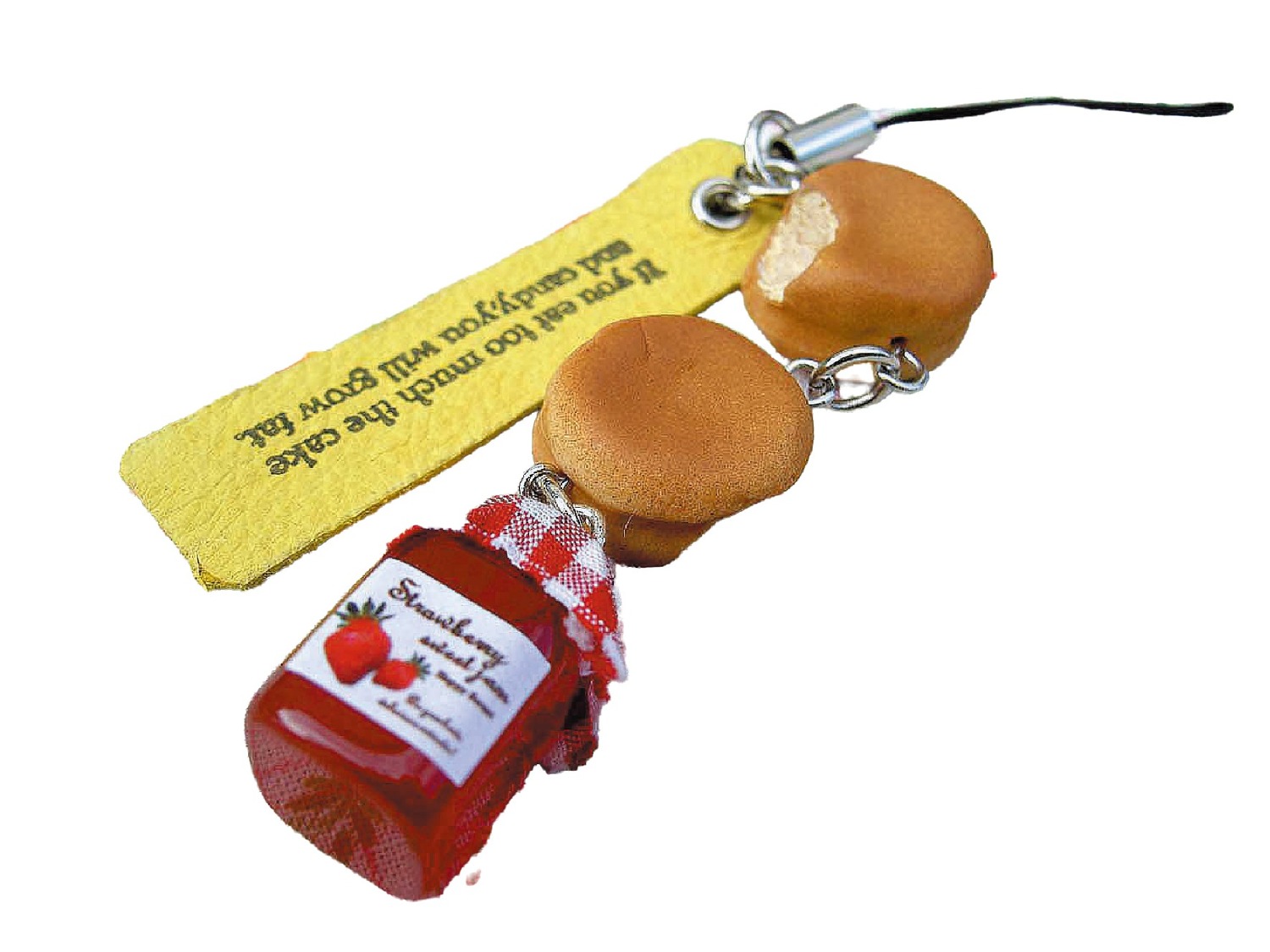 小さなお菓子ストラップ2 ジャム瓶とパン サイズ：H125×W30×D20～5mm AT089920 | 卸売・ 問屋・仕入れの専門サイト【NETSEA】