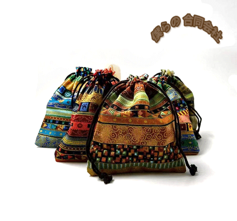 民族風 収納バッグ 巾着袋 ラッピング ジュエリーポーチ おしゃれ雑貨 12*15CM 15*20CM 5色展開 | 卸売・ 問屋・仕入れの専門サイト【NETSEA】