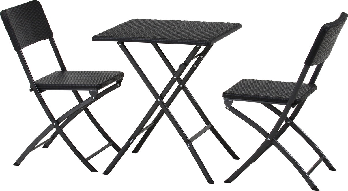 テーブル&チェア 3点セット BK ラタン調 | 卸売・ 問屋・仕入れの専門サイト【NETSEA】