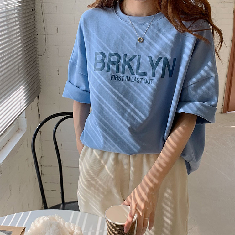 ★全3色★ ビンテージプリントT M~XXL 英文字ボックスT 韓国Tシャツ 合同会社ジェオンシー 問屋・仕入れ・卸・卸売の専門【仕入れならNETSEA】