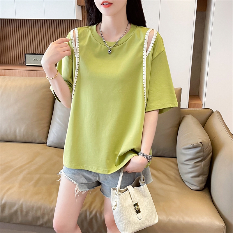 【予約223854】2024春夏新作 韓国風 レディース 女 トップス 半袖 TシャツLL-4L | 卸売・ 問屋・仕入れの専門サイト【NETSEA】