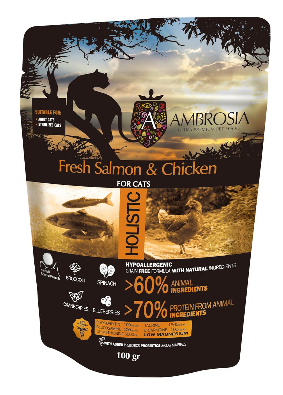 アンブロシアcatサーモンチキン 100g 猫用フード 株式会社 ザ・ペット 問屋・仕入れ・卸・卸売の専門【仕入れならNETSEA】