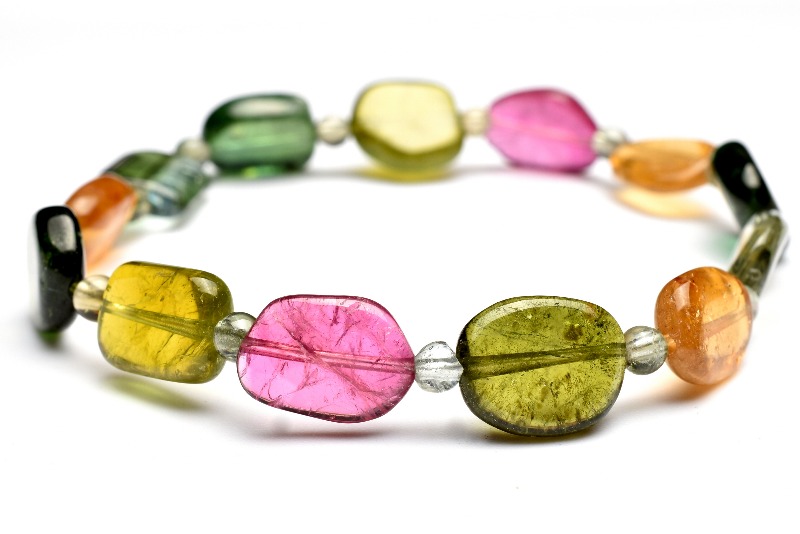 【1点物】MIXトルマリン 11-12x8-10(丸玉3.5)mm タンブル ブレスレット _L7410 株式会社 SEKIKON 問屋・仕入れ・卸・卸売の専門【仕入れならNETSEA】