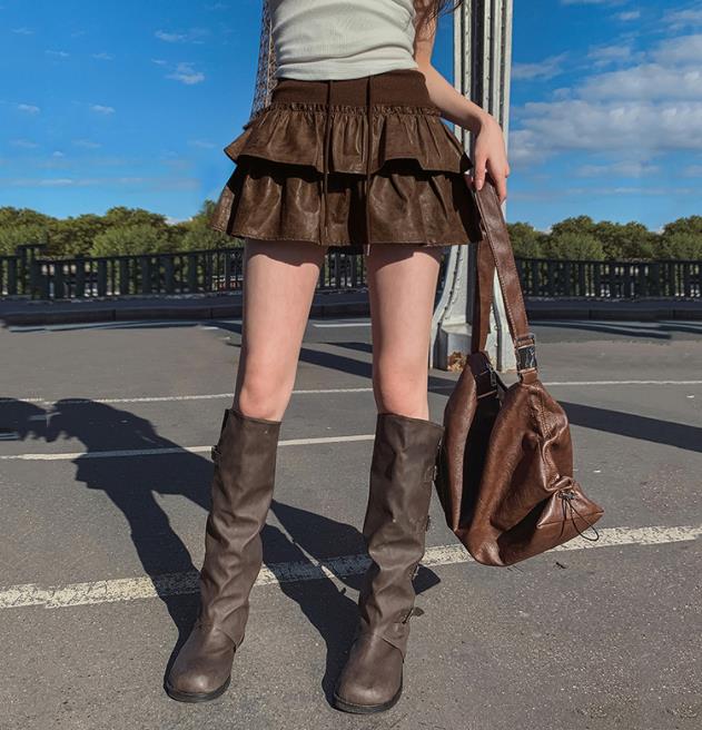 2024秋冬新作 ボトムス 女 レディース PU ミニスカート 台型スカート | 卸売・ 問屋・仕入れの専門サイト【NETSEA】
