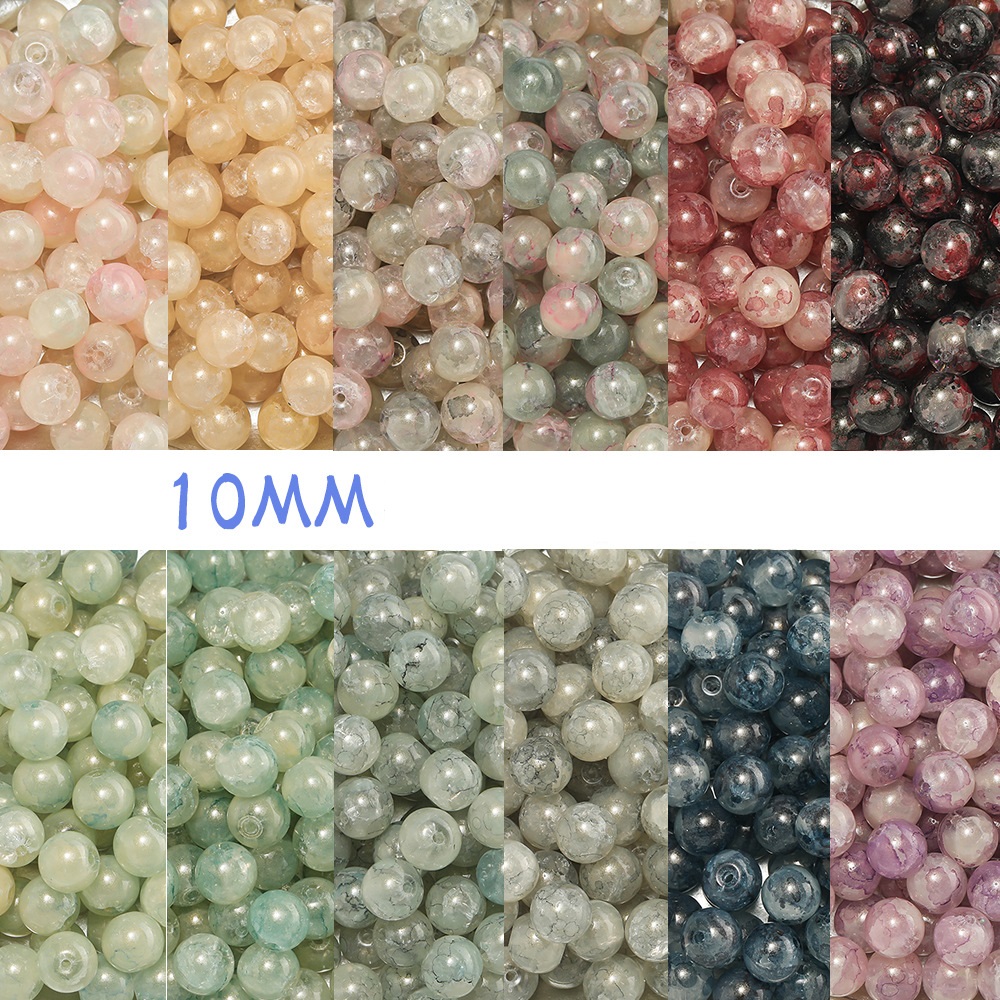 10mm ガラス ビーズ 穴あり デコパーツDIY ビーズ デコ素材 手芸材料 チェーンパーツ アクセサリーパーツ | 卸売・ 問屋・仕入れの専門サイト【NETSEA】