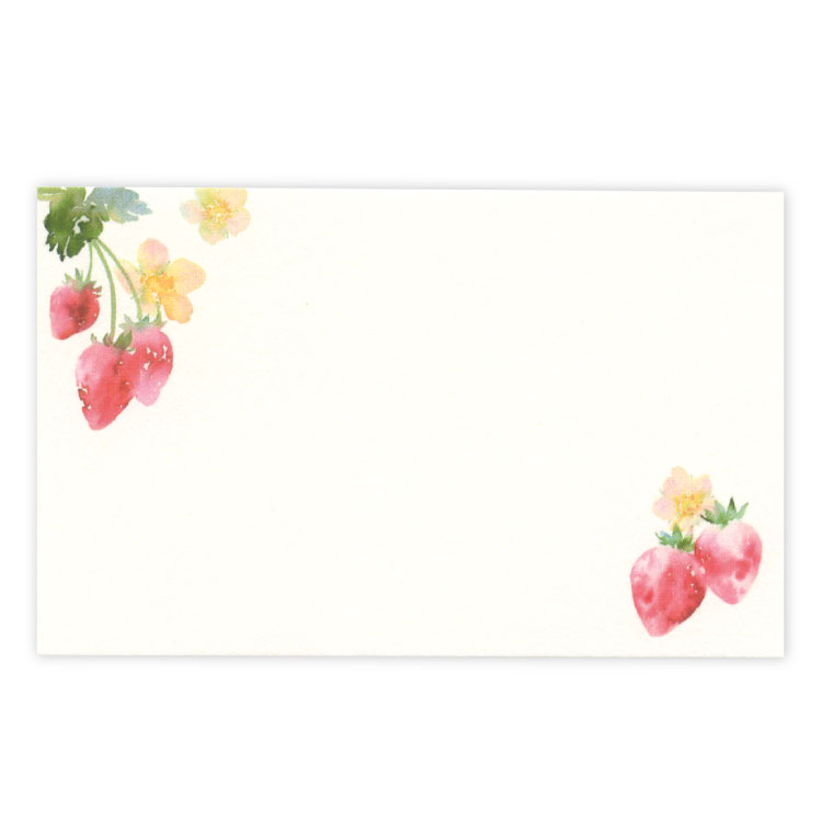 三井ちかこ ミニメッセージカード 水彩いちご L01-ANC-110 | 卸売・ 問屋・仕入れの専門サイト【NETSEA】
