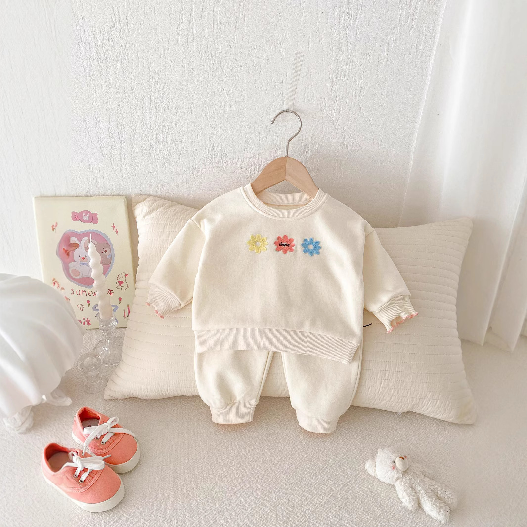 ★BaBy★ ベビートレーナー＋パンツ 73~100cm フラワースウェットセット 韓国ベビー服 合同会社ジェオンシー | 卸売・ 問屋・仕入れの専門サイト【NETSEA】