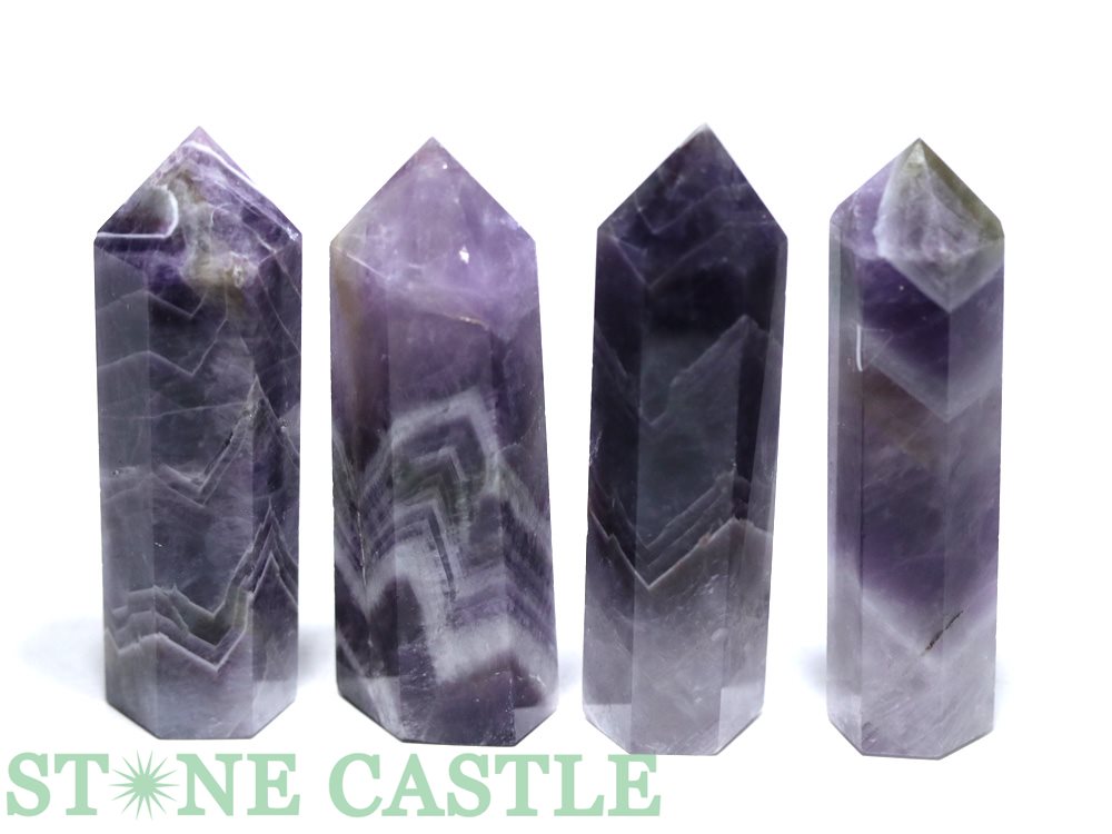 ☆一点物☆【置き石】ポイント型 シェブロンアメジスト (4本セット) No.25 | 卸売・ 問屋・仕入れの専門サイト【NETSEA】