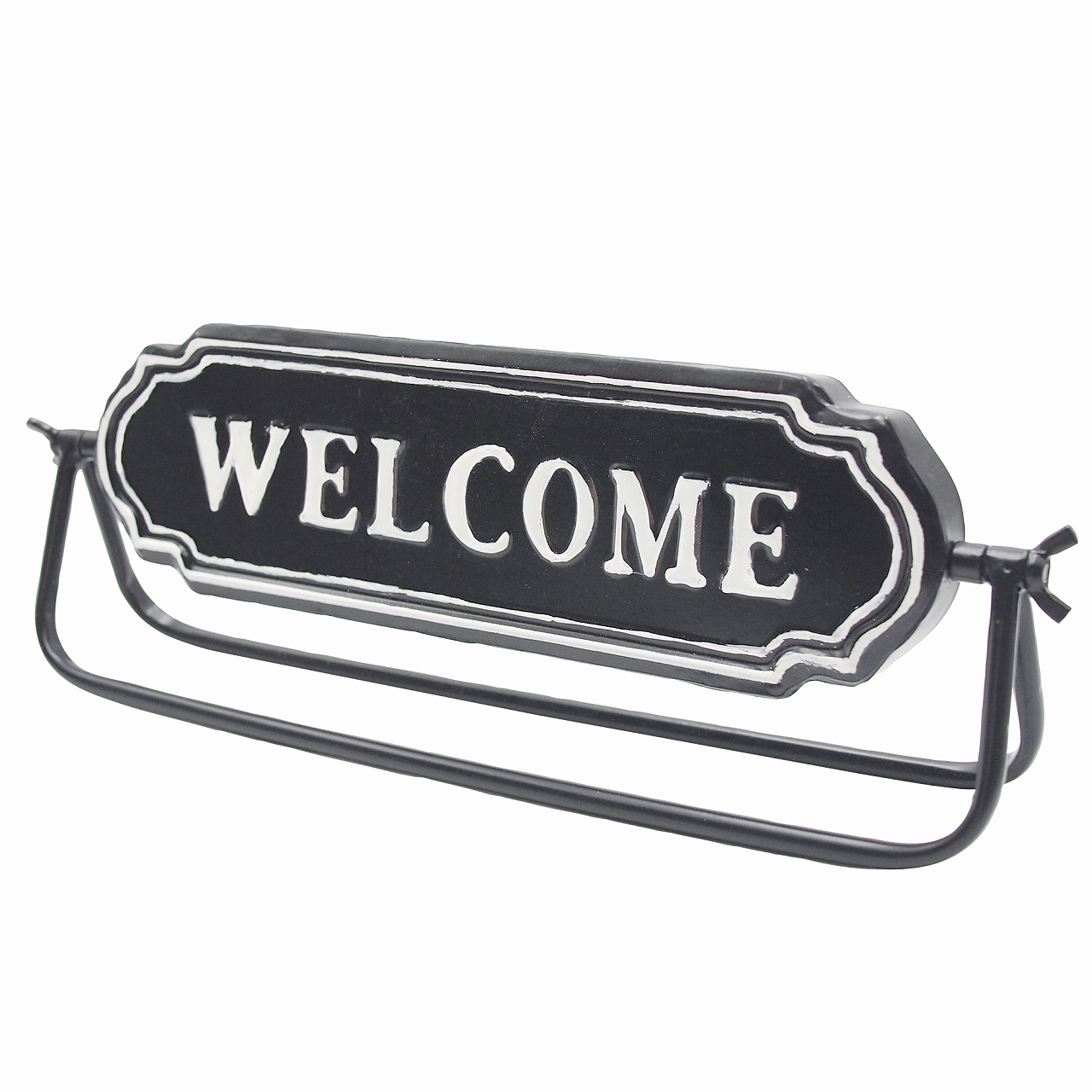 821515 デコールアイアンウェルカムサイン A ブラック BK | 卸売・ 問屋・仕入れの専門サイト【NETSEA】