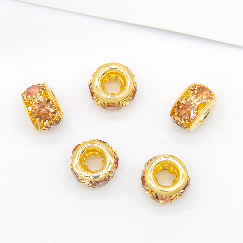 大きな穴の玉5つの大きなドリル銅玉金底シャンパンドリル8mm | 卸売・ 問屋・仕入れの専門サイト【NETSEA】