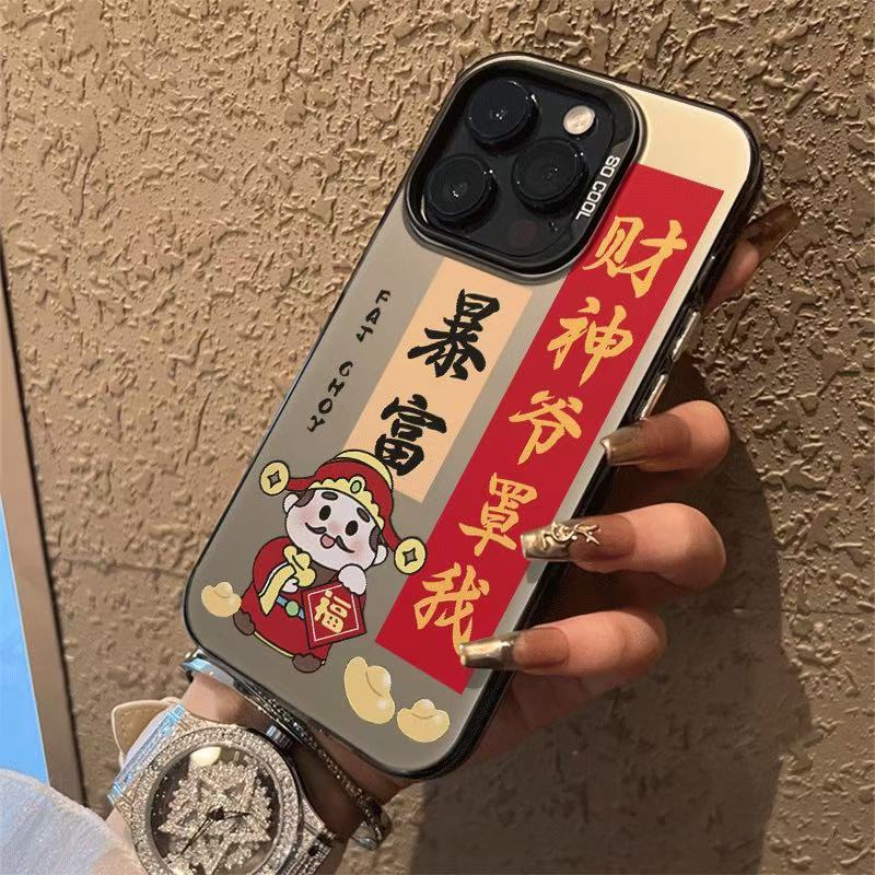 新型 暴富 iPhone 16ケース 彩銀黒 財神守護 防衝撃 喜び | 卸売・ 問屋・仕入れの専門サイト【NETSEA】