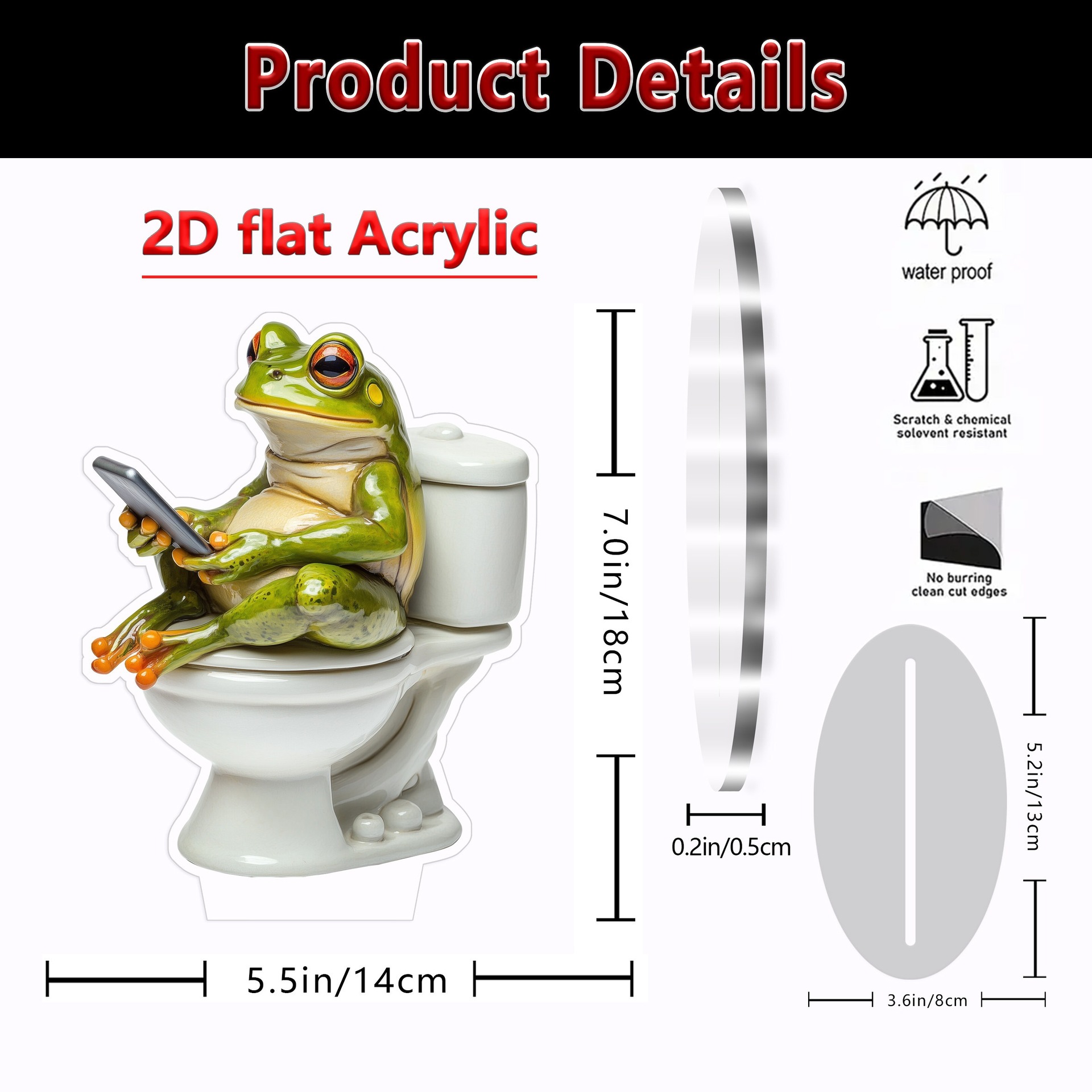 トイレのカエル 面白い置物 SCB098 14×18cm | 卸売・ 問屋・仕入れの専門サイト【NETSEA】