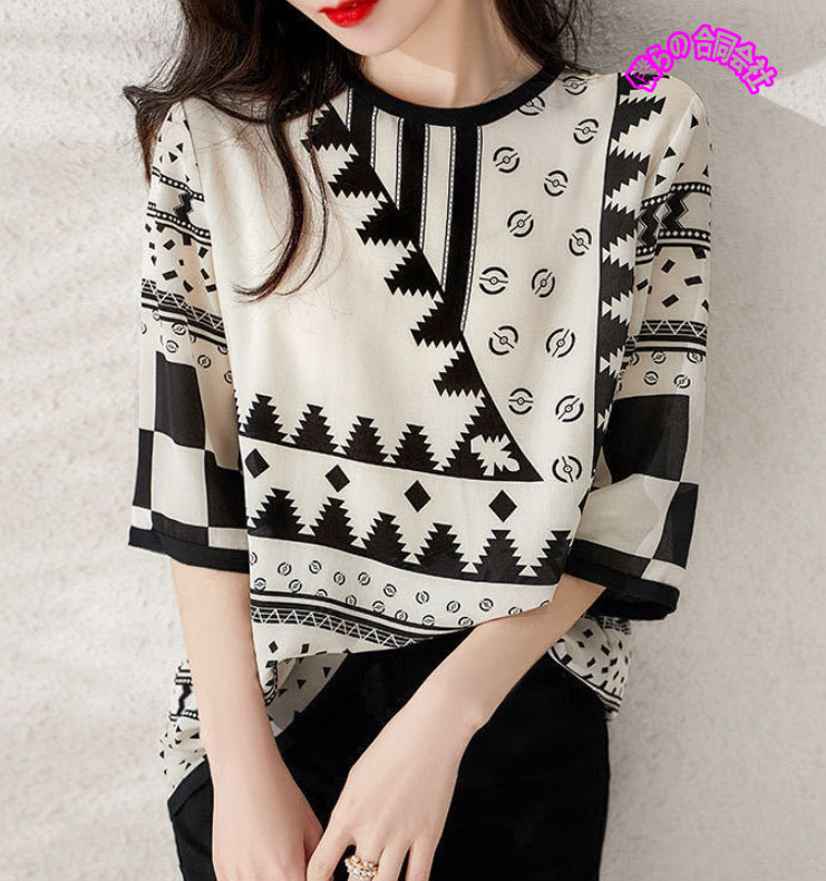 2025年夏新作 レディース服 ブラウス トップス シフォン Tシャツ 韓国風 おしゃれ M#-3XL# | 卸売・ 問屋・仕入れの専門サイト【NETSEA】