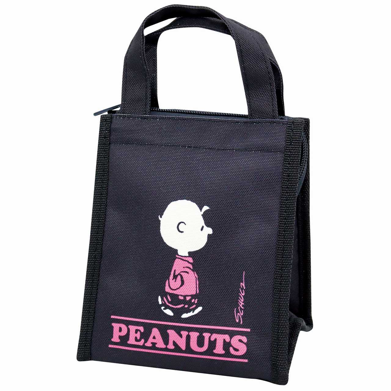 PEANUTS ランチバッグスクエア(SS) チャーリーブラウン ブラック PQ-2001 | 卸売・ 問屋・仕入れの専門サイト【NETSEA】