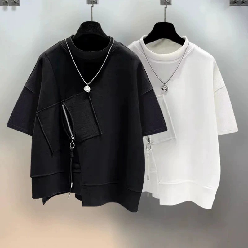 2025春夏メンズ服 シンプル おしゃれ Tシャツ トップス ゆったり インナーシャツ 2色展開[M~3XL] | 卸売・ 問屋・仕入れの専門サイト【NETSEA】