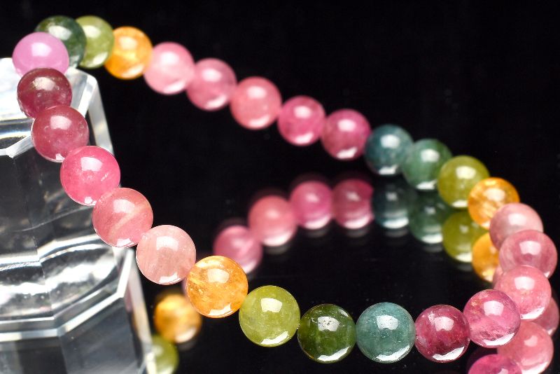 【1点物】AA希少カラー入り キャンディーカラー MIXトルマリン 6.5mm ブレスレット _U5546 | 卸売・ 問屋・仕入れの専門サイト【NETSEA】