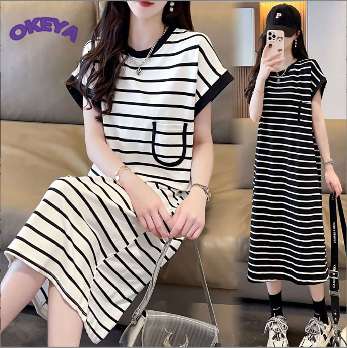2025年夏新作 レディース服 ワンピース ロングワンピース INS ボーダー カジュアル M#-2XL# | 卸売・ 問屋・仕入れの専門サイト【NETSEA】