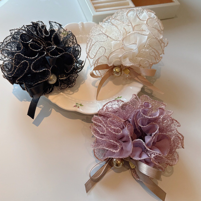 ヘアシュシュ BIG フリルシュシュ ゴム 韓国ヘアアクセサリー | 卸売・ 問屋・仕入れの専門サイト【NETSEA】