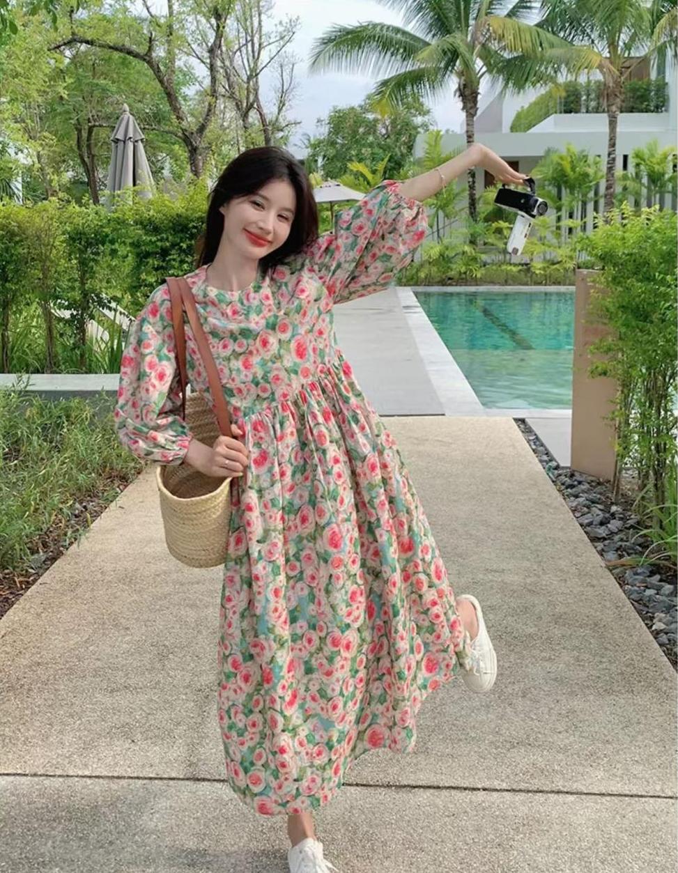 2025春夏レディース服 シンプル おしゃれ ロングワンピース 韓国風 優雅 気質 ロングスカート[M~2XL] | 卸売・ 問屋・仕入れの専門サイト【NETSEA】