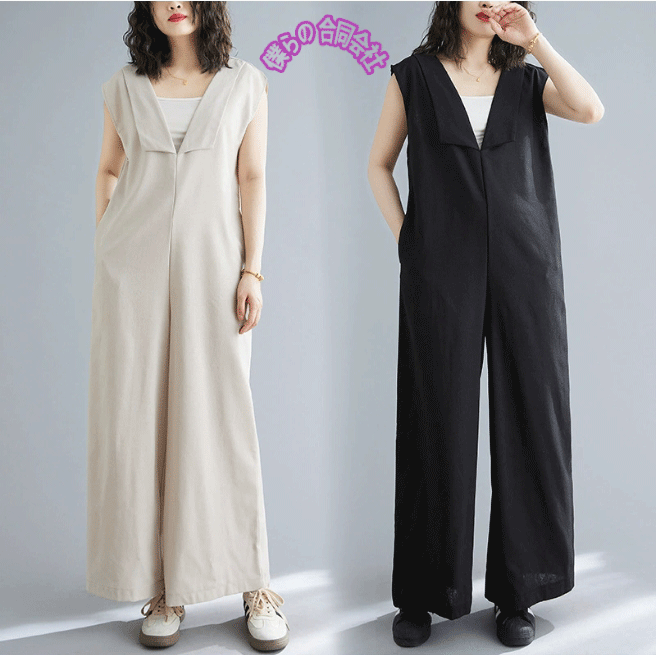 レディース服 2025年INS夏新作 カバーオール ワイドパンツ ボトムス ロンパース M#-2XL# 2色展開 | 卸売・ 問屋・仕入れの専門サイト【NETSEA】