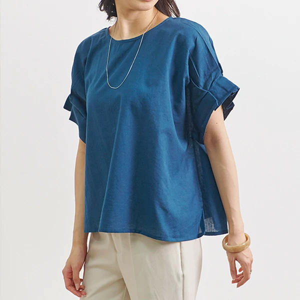 綿麻タックブラウス SS【2025新作】 | 卸売・ 問屋・仕入れの専門サイト【NETSEA】