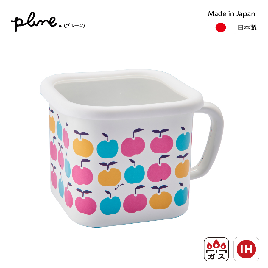 プルーン（Plune.） ホーローマルチスクエアポット「りんごたち」 YJ-816 | 卸売・ 問屋・仕入れの専門サイト【NETSEA】