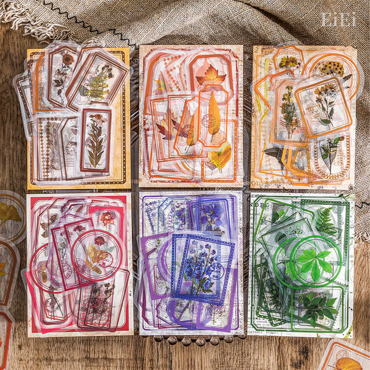 透明シール フレークシール 海外シール 30枚 コラージュ 素材 花 フラワー sztz-30-076 株式会社 日商友普 問屋・仕入れ・卸・卸売の専門【仕入れならNETSEA】