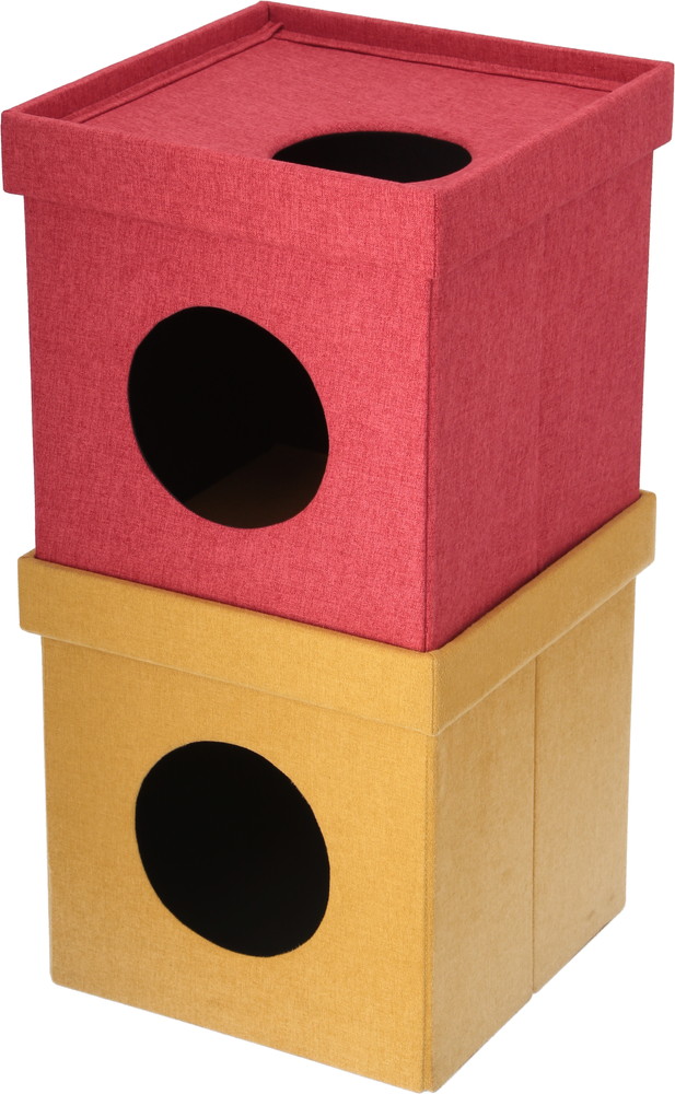 ペットハウスキューブ2段 RD/YE 不二貿易 株式会社 問屋・仕入れ・卸・卸売の専門【仕入れならNETSEA】