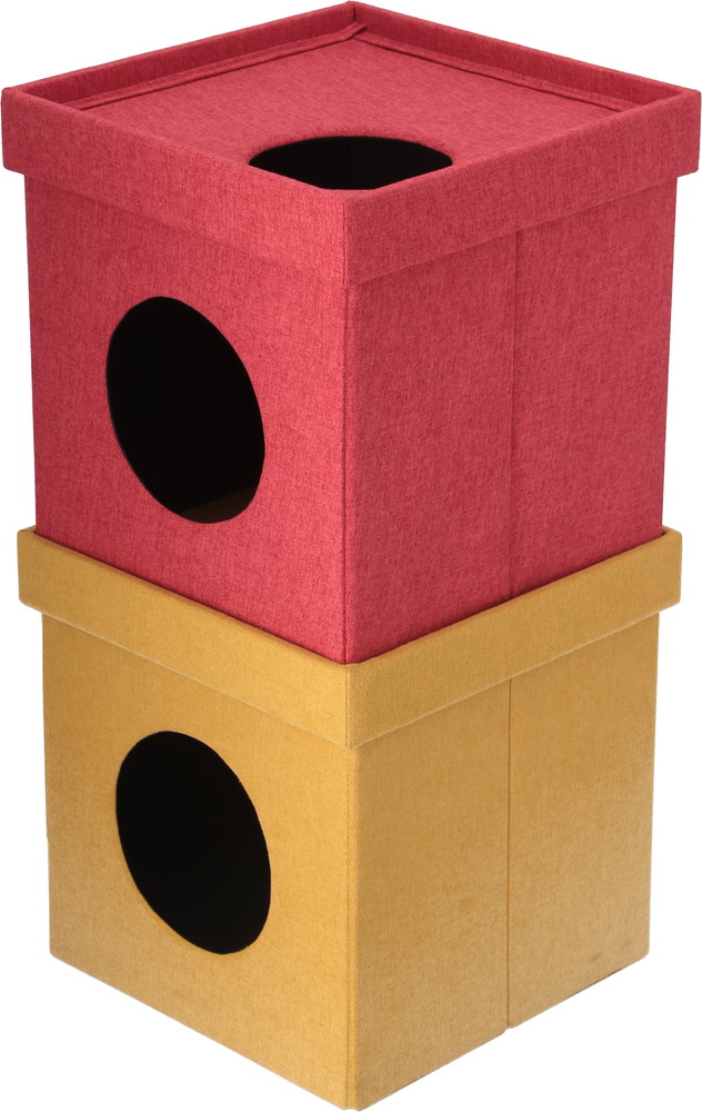 ペットハウスキューブ2段 RD/YE 不二貿易 株式会社 問屋・仕入れ・卸・卸売の専門【仕入れならNETSEA】