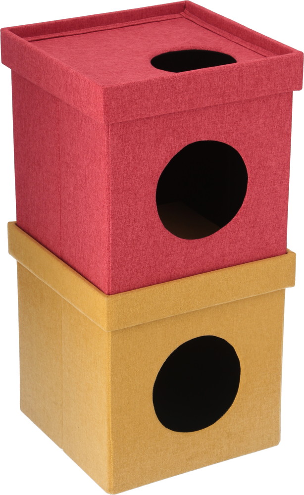 ペットハウスキューブ2段 RD/YE 不二貿易 株式会社 問屋・仕入れ・卸・卸売の専門【仕入れならNETSEA】