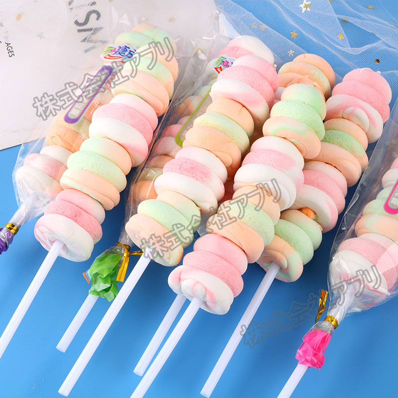 【30本入】ロングマシュマロ マカロン マシュマロ串 marshmallow 綿菓子 人気 SNS 飴 韓国 株式会社 アブリ | 卸売・ 問屋・仕入れの専門サイト【NETSEA】