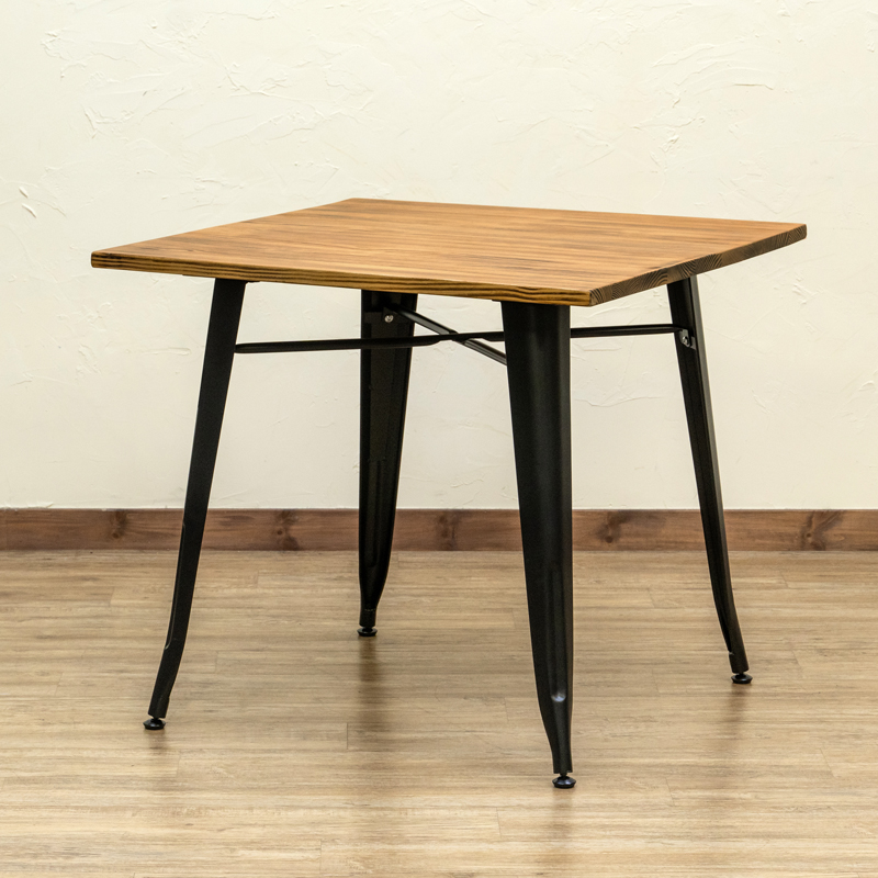 【佐川・離島発送不可】Mercury ヴィンテージダイニングテーブル 80×80 BK/SV サカベ 株式会社 問屋・仕入れ・卸・卸売の専門【仕入れならNETSEA】