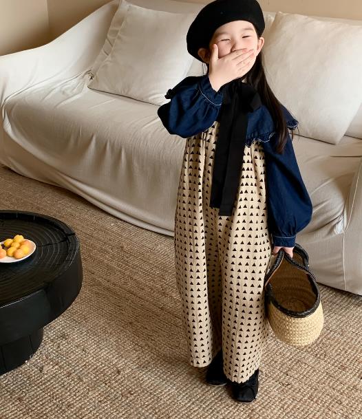 2023秋新品★子供服 デニムシャツ＆サロペット 分けて販売 90-150cm Sun Flower 問屋・仕入れ・卸・卸売の専門【仕入れならNETSEA】