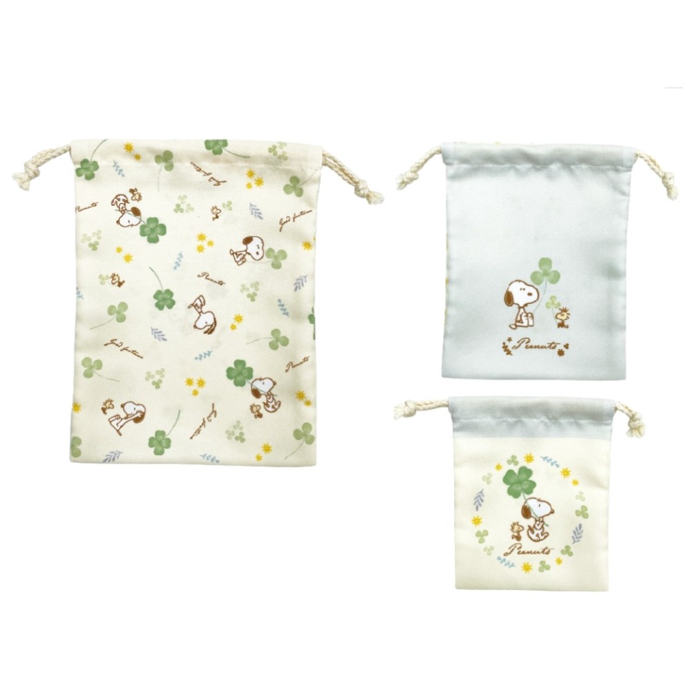 【2月下旬予定】SPMS-025 3P巾着 フォーチュンクローバー SN 雑貨のFULTAC（フルタック） 問屋・仕入れ・卸・卸売の専門【仕入れならNETSEA】