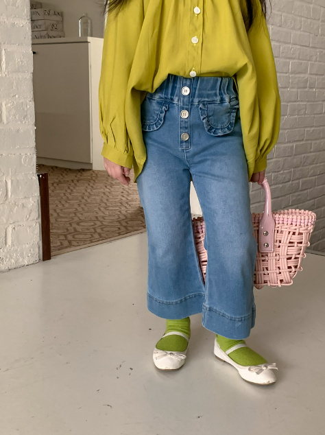 2023春 ins新作 ★デニムズボン★ボトムス★ キッズ服 ★韓国風子供服★ 女の子ラッパズボン 80-130cm 彼女のお店 問屋・仕入れ・卸・卸売の専門【仕入れならNETSEA】