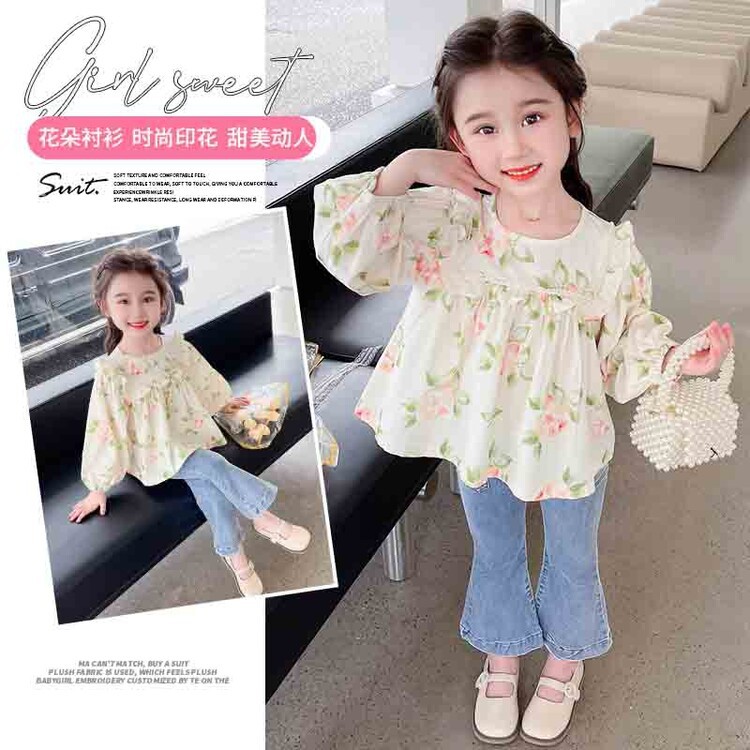 2024春新作 INS 韓国風子供服 キッズ服 長袖 トップス シャツ 90-140cm LENA 問屋・仕入れ・卸・卸売の専門【仕入れならNETSEA】