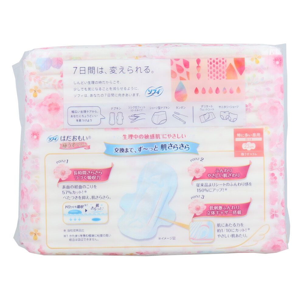 ソフィ はだおもい 極うすスリム 特に多い昼用 羽つき 23cm 30個入 | 卸売・ 問屋・仕入れの専門サイト【NETSEA】