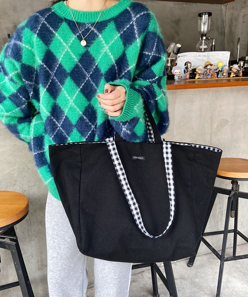 トートバッグ バッグ リバーシブル 2WAY キャンパス レディース 両面 シンプル | 卸売・ 問屋・仕入れの専門サイト【NETSEA】