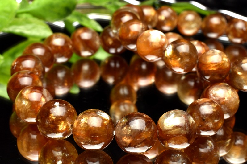 雲母の輝き キャラメルゴールドマイカ 9.5mm ブレスレット 1個売り _BG5106-95 | 卸売・ 問屋・仕入れの専門サイト【NETSEA】